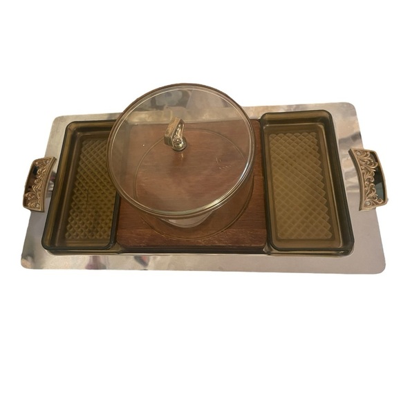Kromex | Other | Vintage Kromex Rectangle Cheese Or Appetizer Serving ...